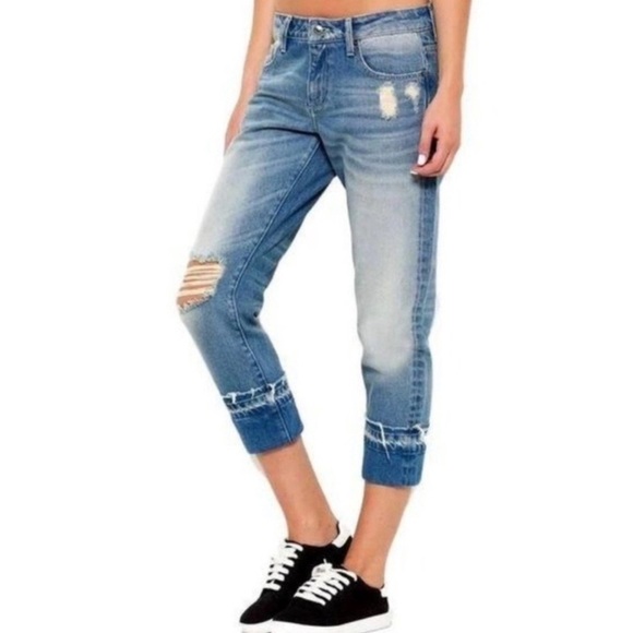 Hidden | Jeans | Hidden Tracey Distressed Low Rise Boyfriend Cuffed ...